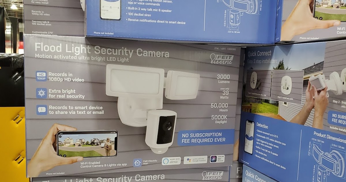 New LED Floodlight with Built in Security Camera and Motion Detection ...