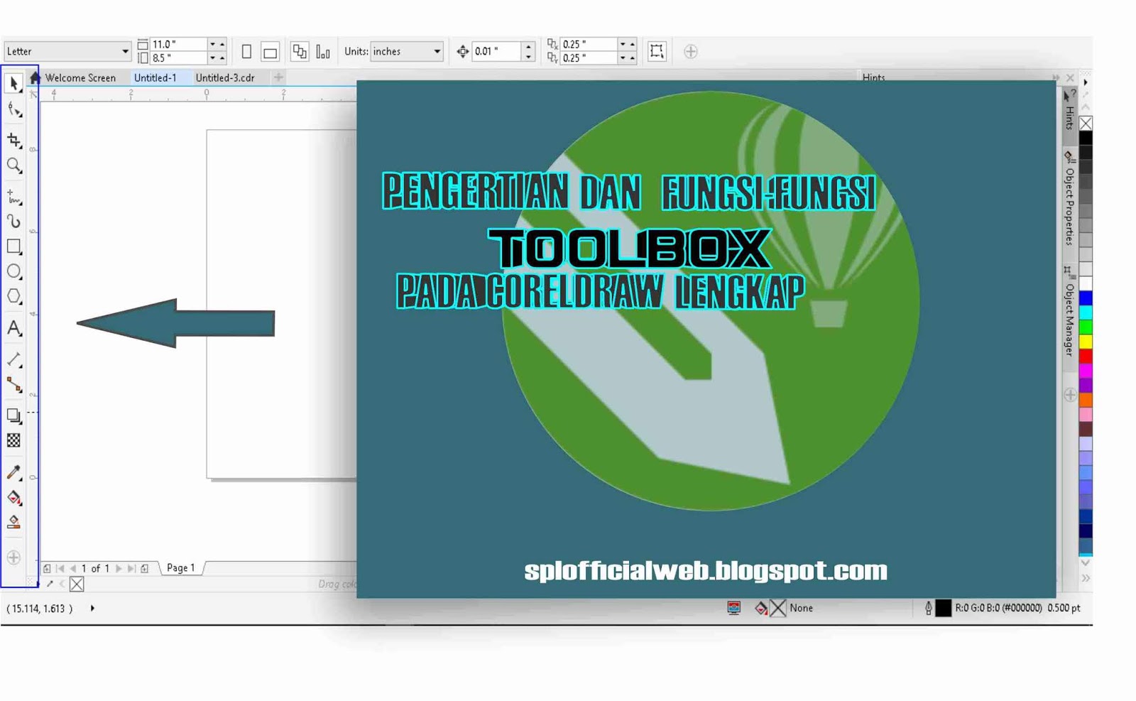 Pengertian dan Fungsi-Fungsi ToolBox pada CorelDRAW Lengkap Pengertian dan Fungsi-Fungsi ToolBox pada CorelDRAW Lengkap