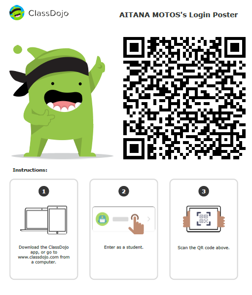 5° Lope de Vega: Códigos para Class Dojo