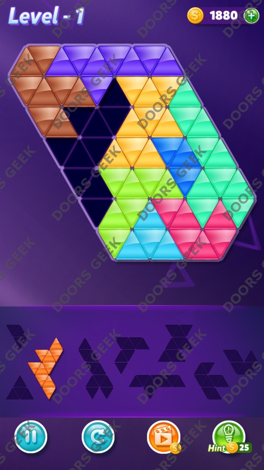 Block! Triangle Puzzle Master Level 1 Solution ~ Doors Geek