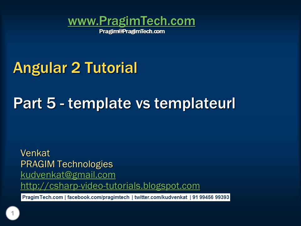 Sql Server Net And C Video Tutorial Angular Template Vs Templateurl
