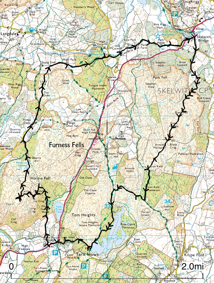 summit and camp: A Skelwith Saunter: Black Fell and Holme Fell