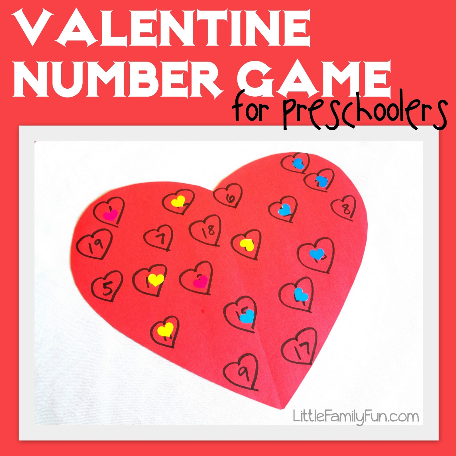 Valentine Number Game For Preschoolers Valentine Number Game For Preschoolers