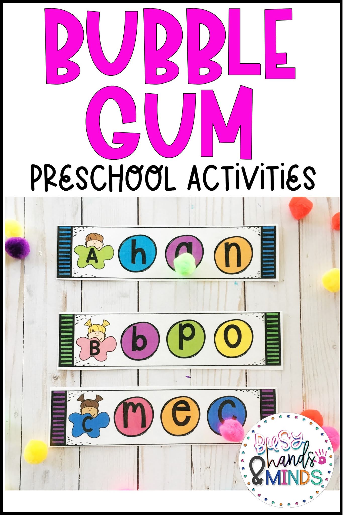 Bubble Gum Book Companion- Preschool Letter G | Busy Hands and Minds