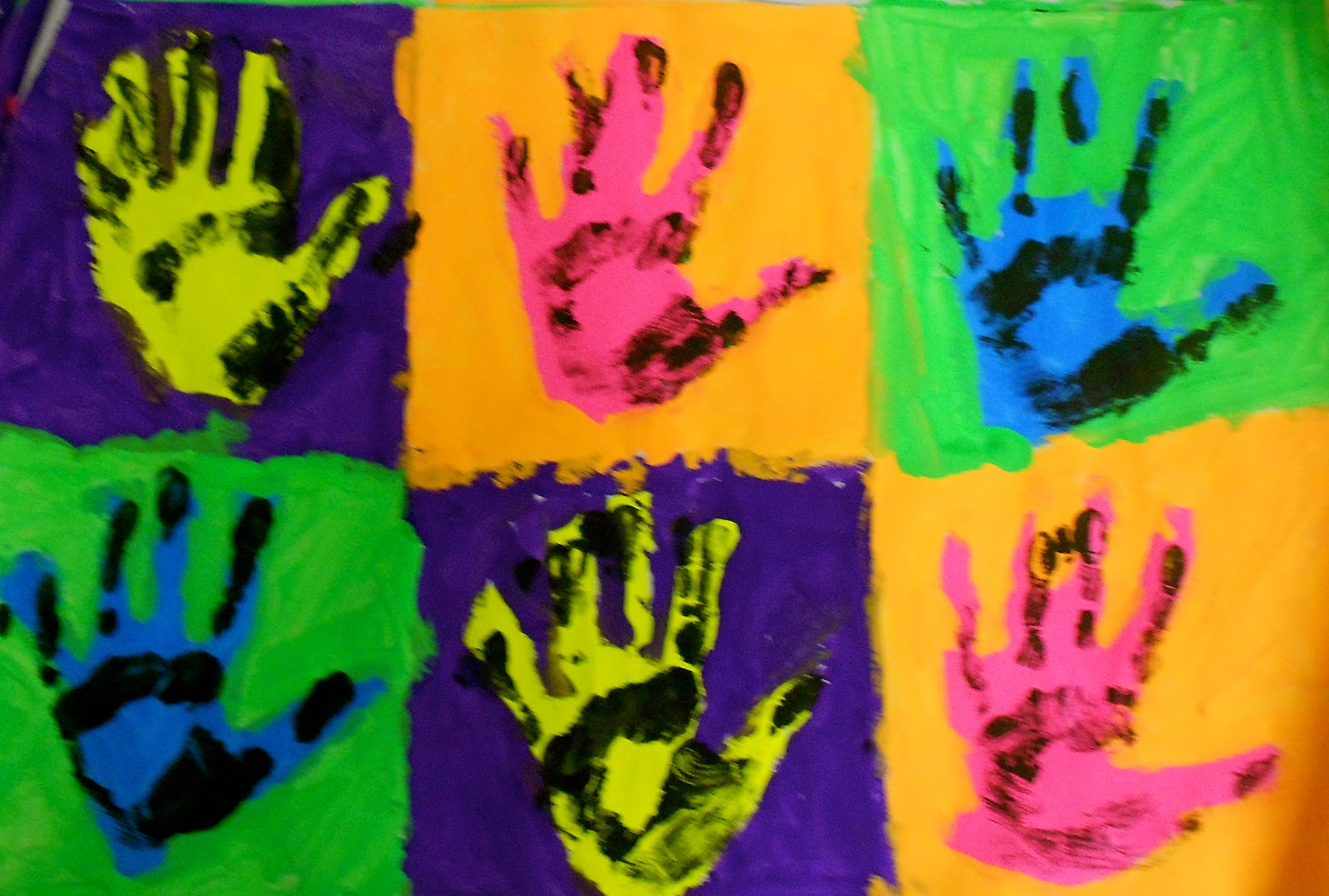 Art. Eat. Tie Dye. Repeat.: Kindergarten Andy Warhol Pop Art Hands