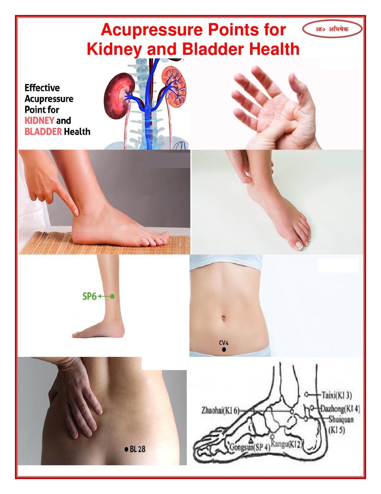 गुर्दे , किडनी और मूत्राशय के स्वास्थ्य के लिए एक्यूप्रेशर (Acupressure Points for Kidney and ...