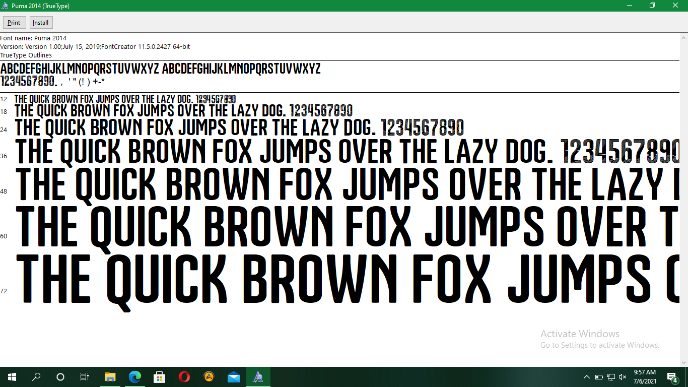 Puma World Cup 2014 Font