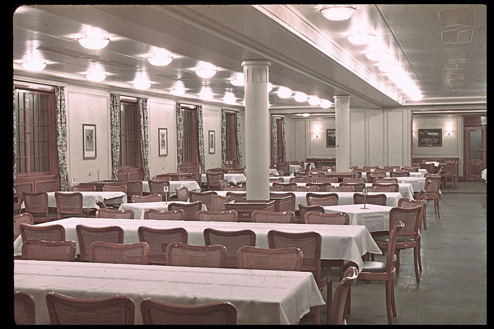 World War II in Color: Interior of the KDF Ship Robert Ley