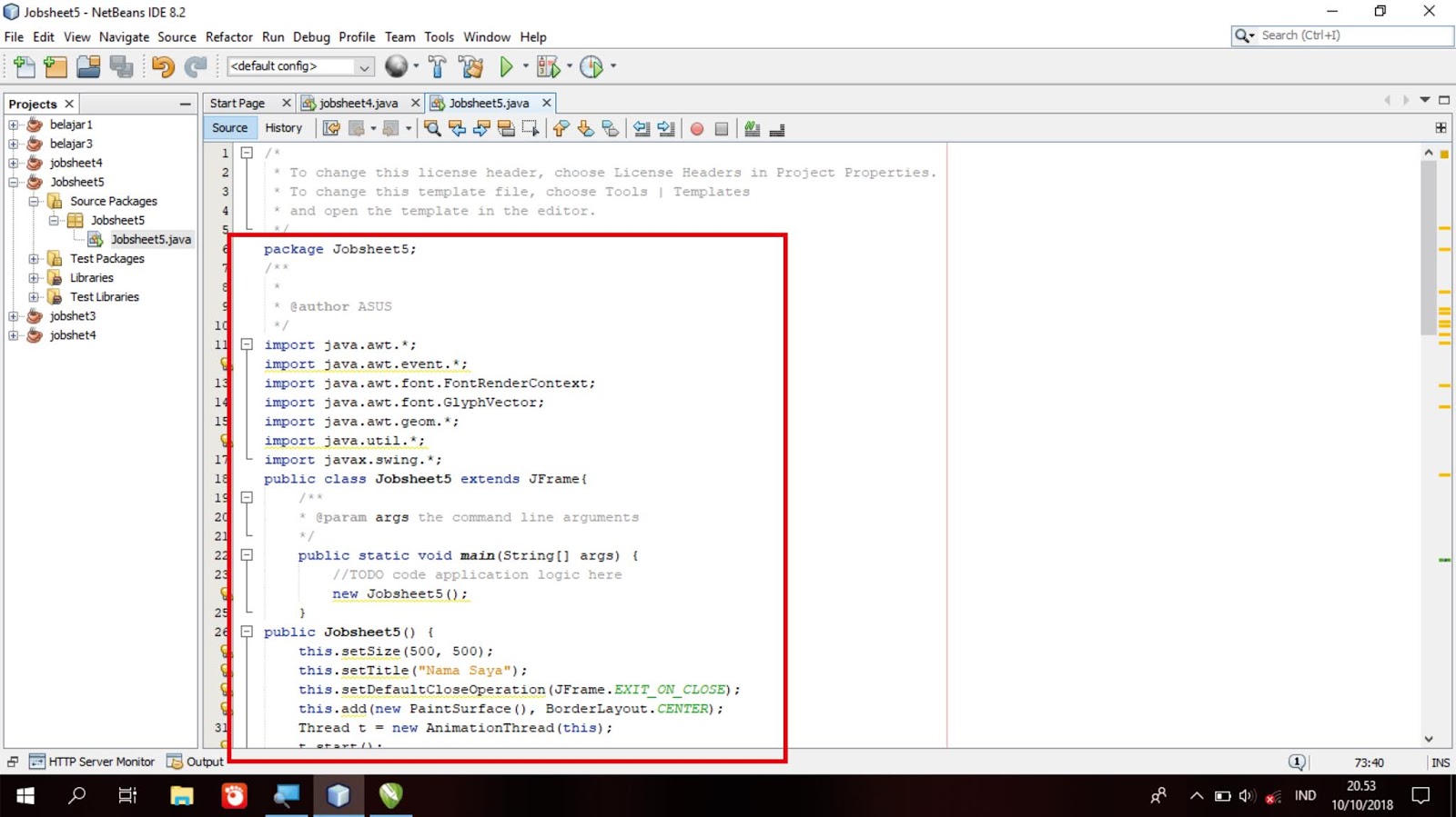 Hasan Ali: MEMBUAT GAMBAR GRAFIK BERGERAK DENGAN JAVA NETBEANS
