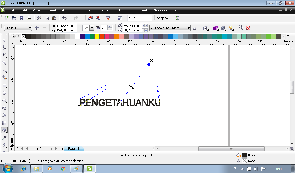 Cara membuat Tulisan tiga dimensi 3D di corel draw Keren Terbaru - pengetahuanku79.blogspot.com