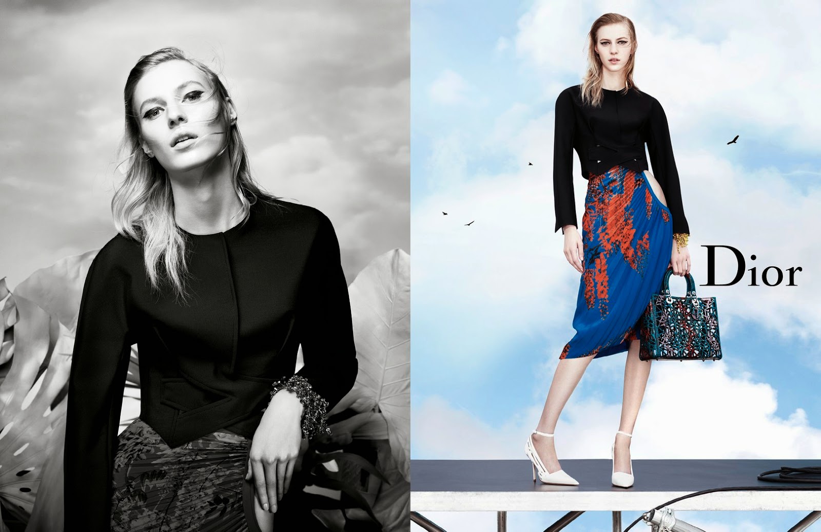 Ad Campaign: Christian Dior Spring/Summer 2014: Elise Crombez, Julia ...