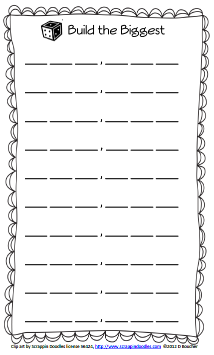 Classroom Freebies Too: Place Value Game