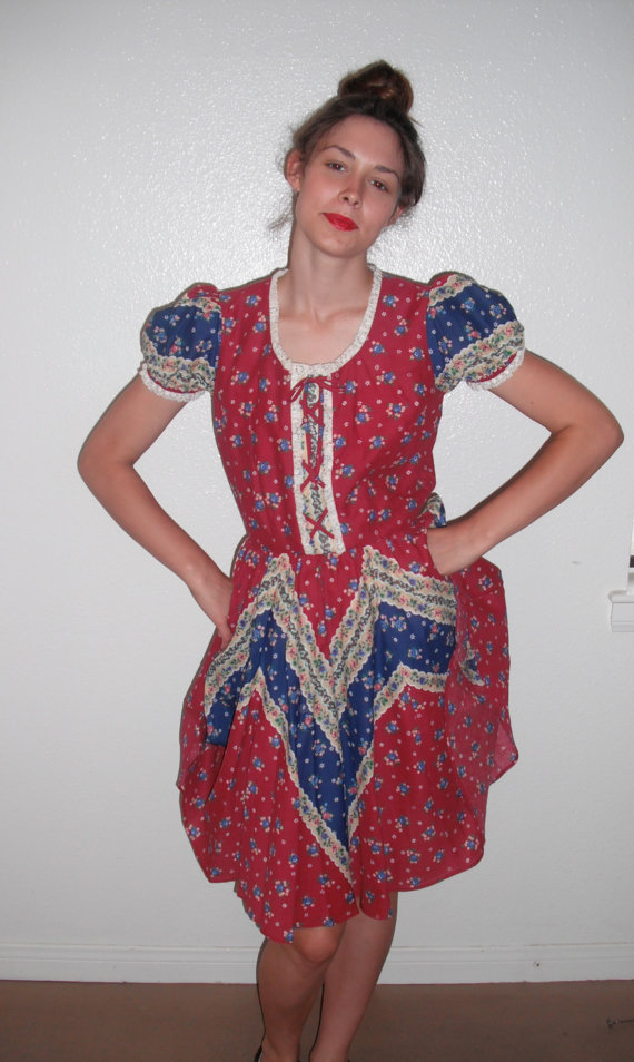 THEMIS VINTAGE: Vintage 70s Western Dress