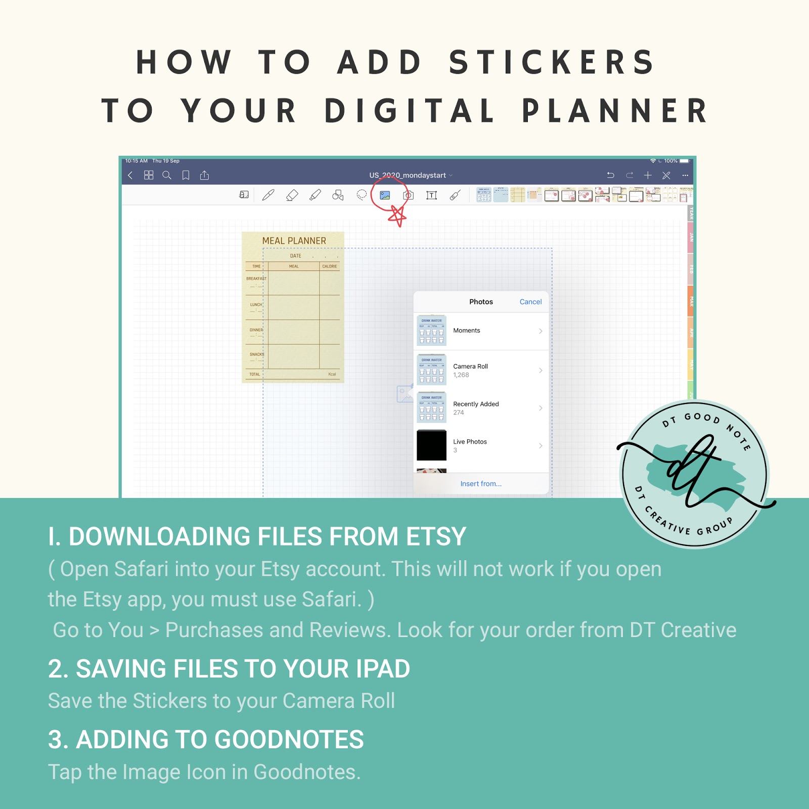 HOW TO USE STICKERS IN GOODNOTES DT Creative Group HOW TO USE STICKERS IN GOODNOTES DT Creative Group