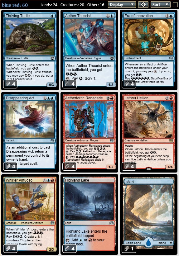 Magic the Gathering Adventures: Solitaire Standard: Kaladesh Blue Red ...