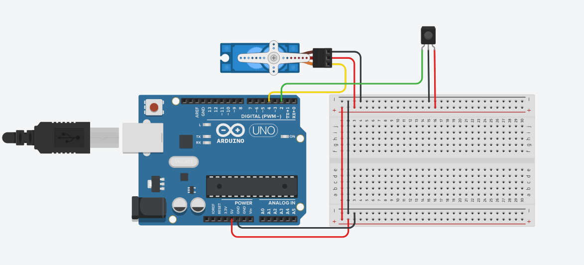 PUERTA AUTOMÁTICA con sensor INFRARROJO y SERVOMOTOR