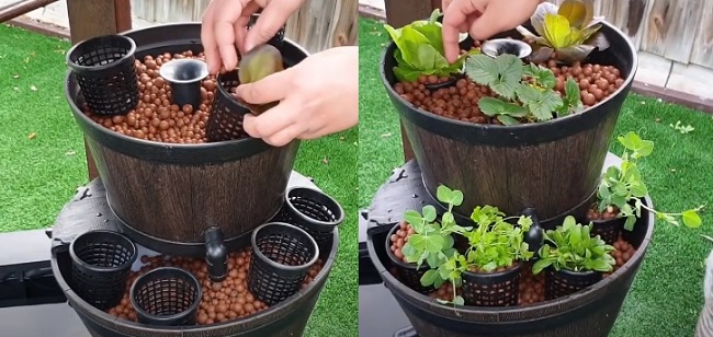 DIY Pond Filter And Cascading Buckets Waterfall
