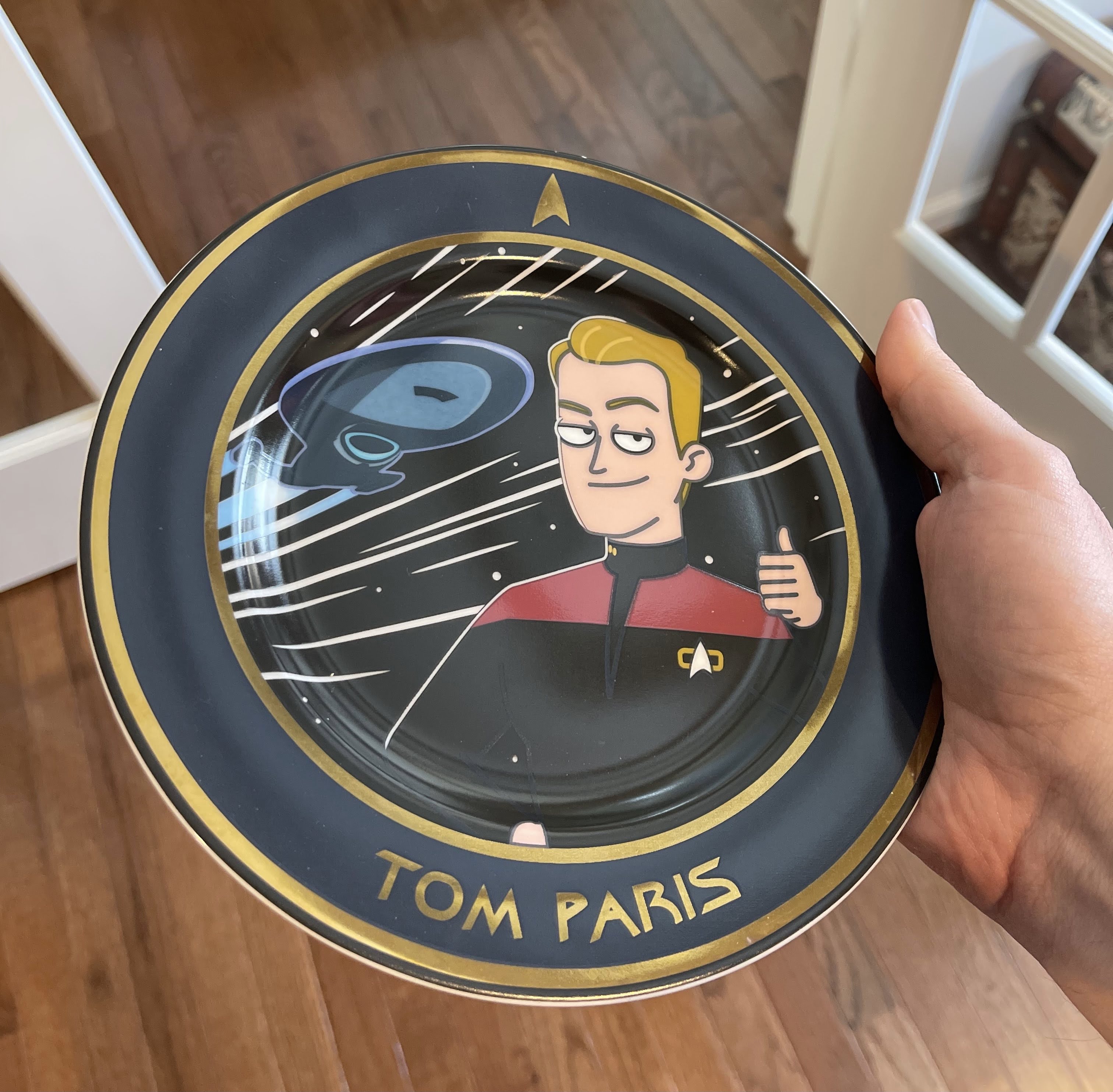 The Trek Collective: Lower Decks Tom Paris plate is REAL. Plus behind ...