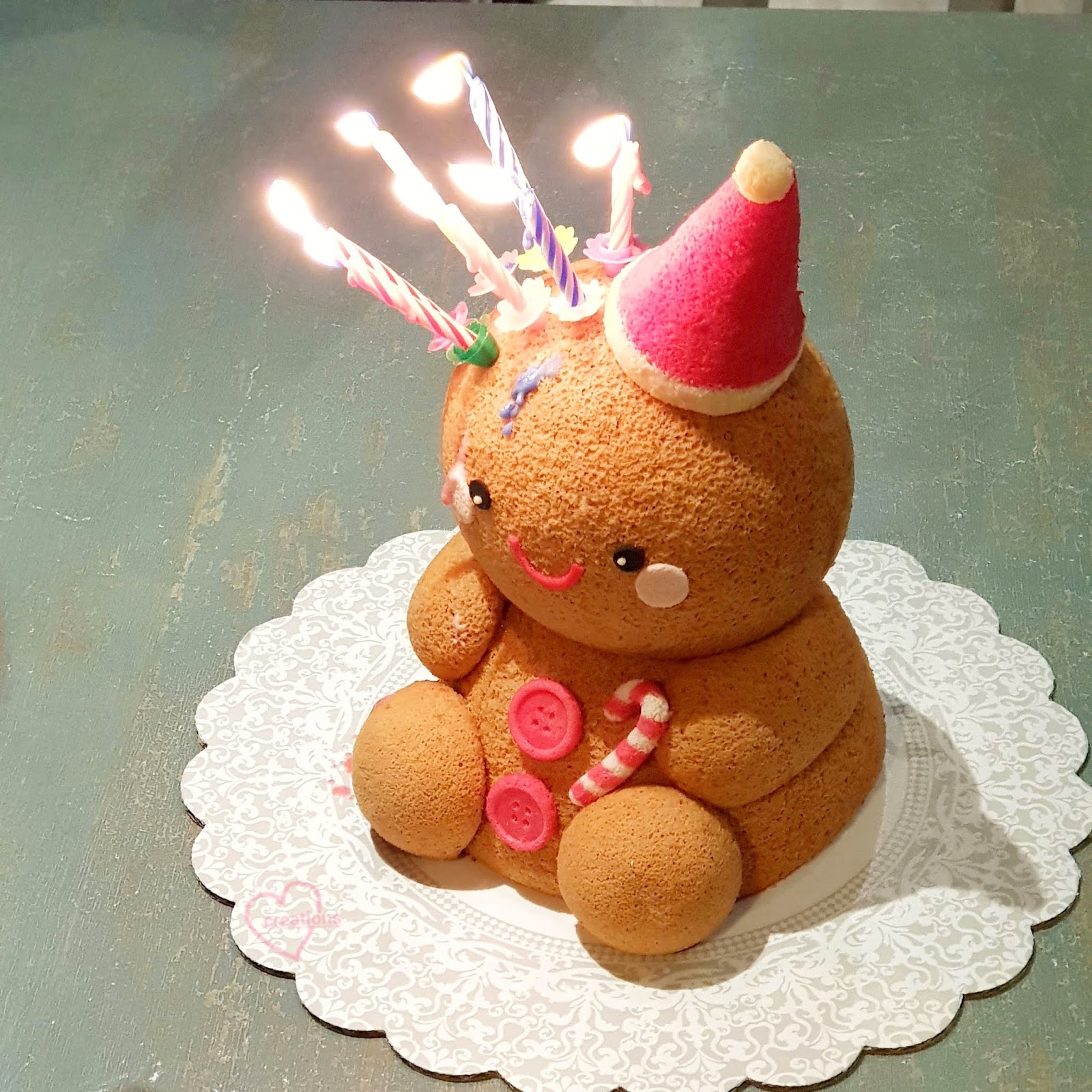 Loving Creations for You: Gingerbread man Chiffon Cake