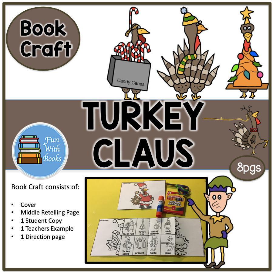 TURKEY CLAUS BOOK CRAFT ~ Book Units by Lynn