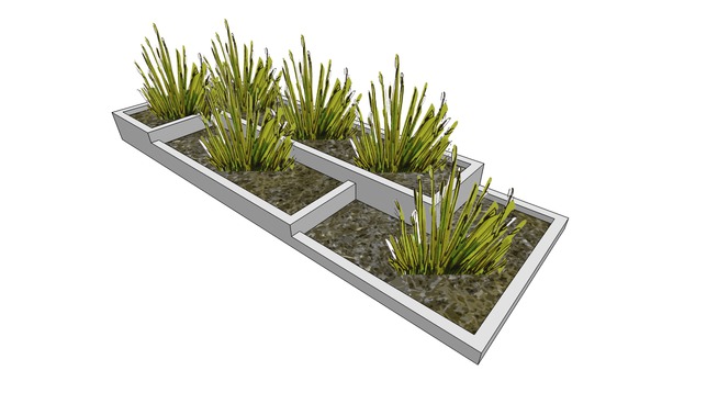 Concrete Landscape Planter - Sketchup Warehouse