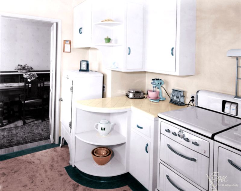 Amazing Colorized Photos Show What Kitchens Looked Like in the First ...