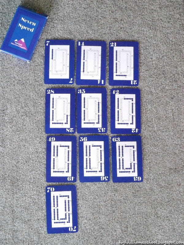 Highhill Homeschool: Speed! - Patterns in the Cards - Seven Speed