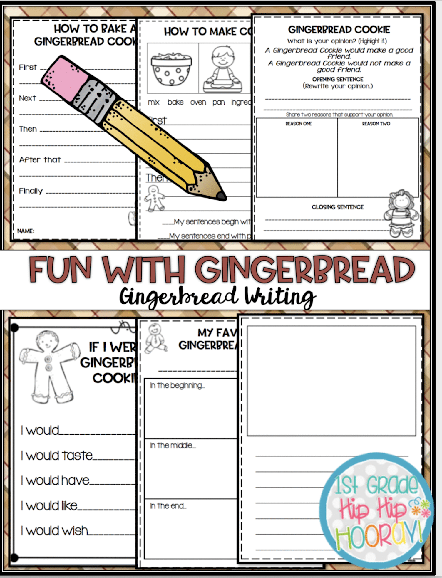 1st Grade Hip Hip Hooray!: Interactive Google Slides and Paper Pencil ...