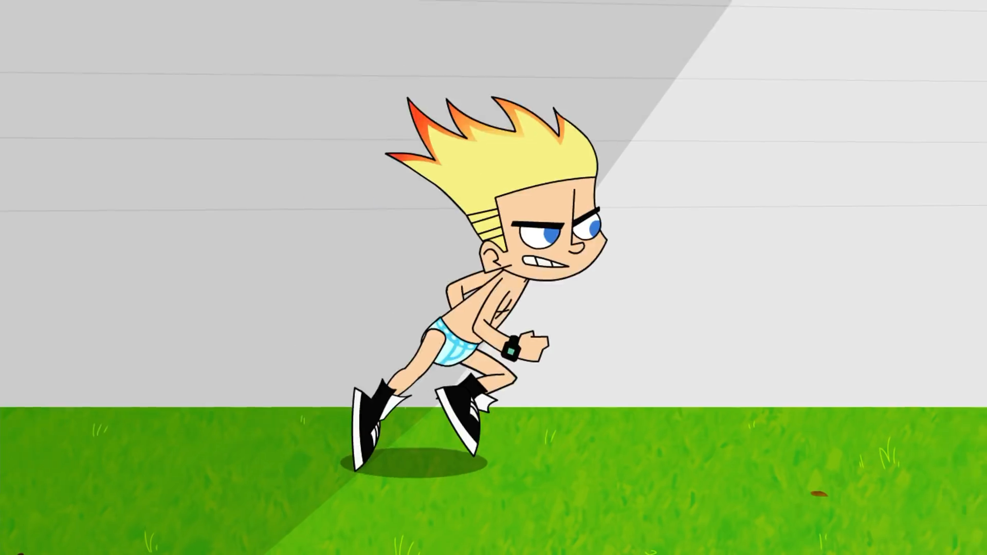 Shirtless Drawn Cartoon Boys & Men: Johnny Test in Briefs-3