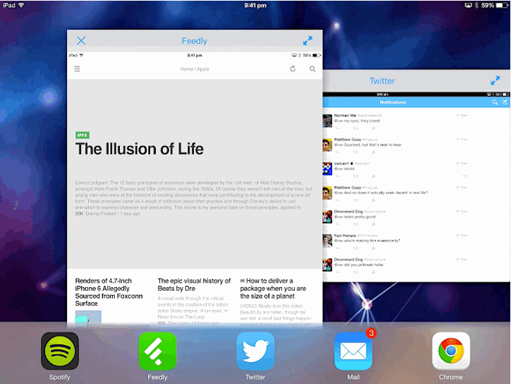 Split-screen multitasking comes to the Apple iPad in iOS 8? | infodonner