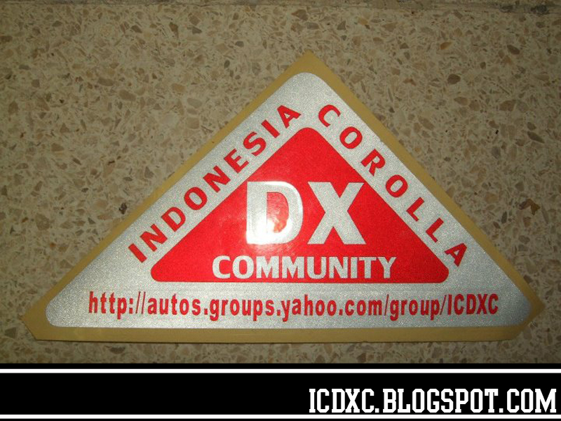 OFFICIAL STICKER INDONESIA COROLLA DX COMMUNITY | ICDXC - Official Site