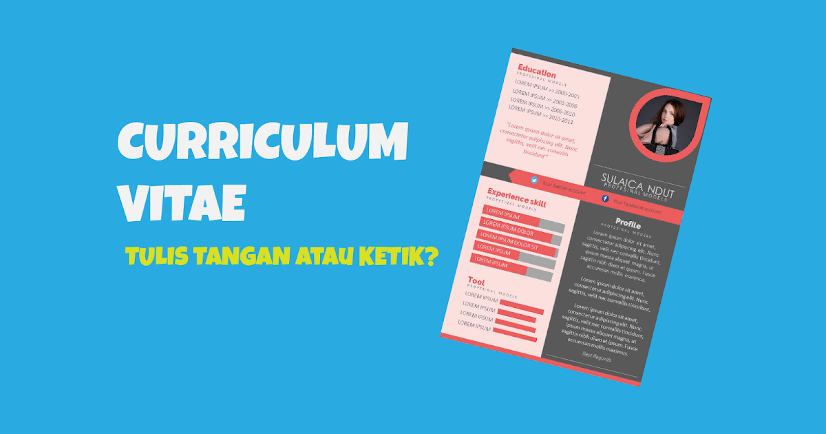 17 Contoh Cv Tulis Tangan Lulusan Smk Paling Update - Galeri Jobseeker