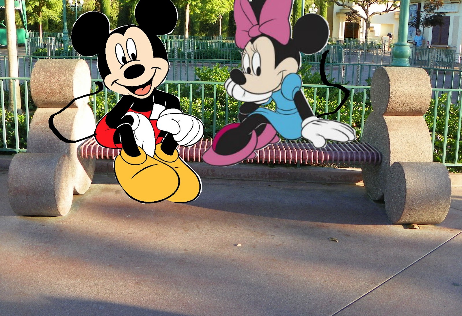 Pixie Pranks and Disney Fun: Benches at Disneyland Resort