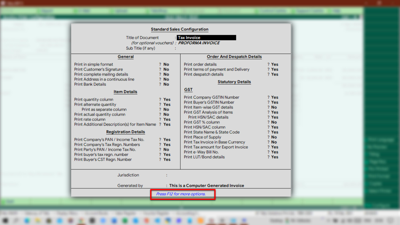 How To Set Perfect Sales Invoice Printing Configuration In Tally How To Set Perfect Sales Invoice Printing Configuration In Tally