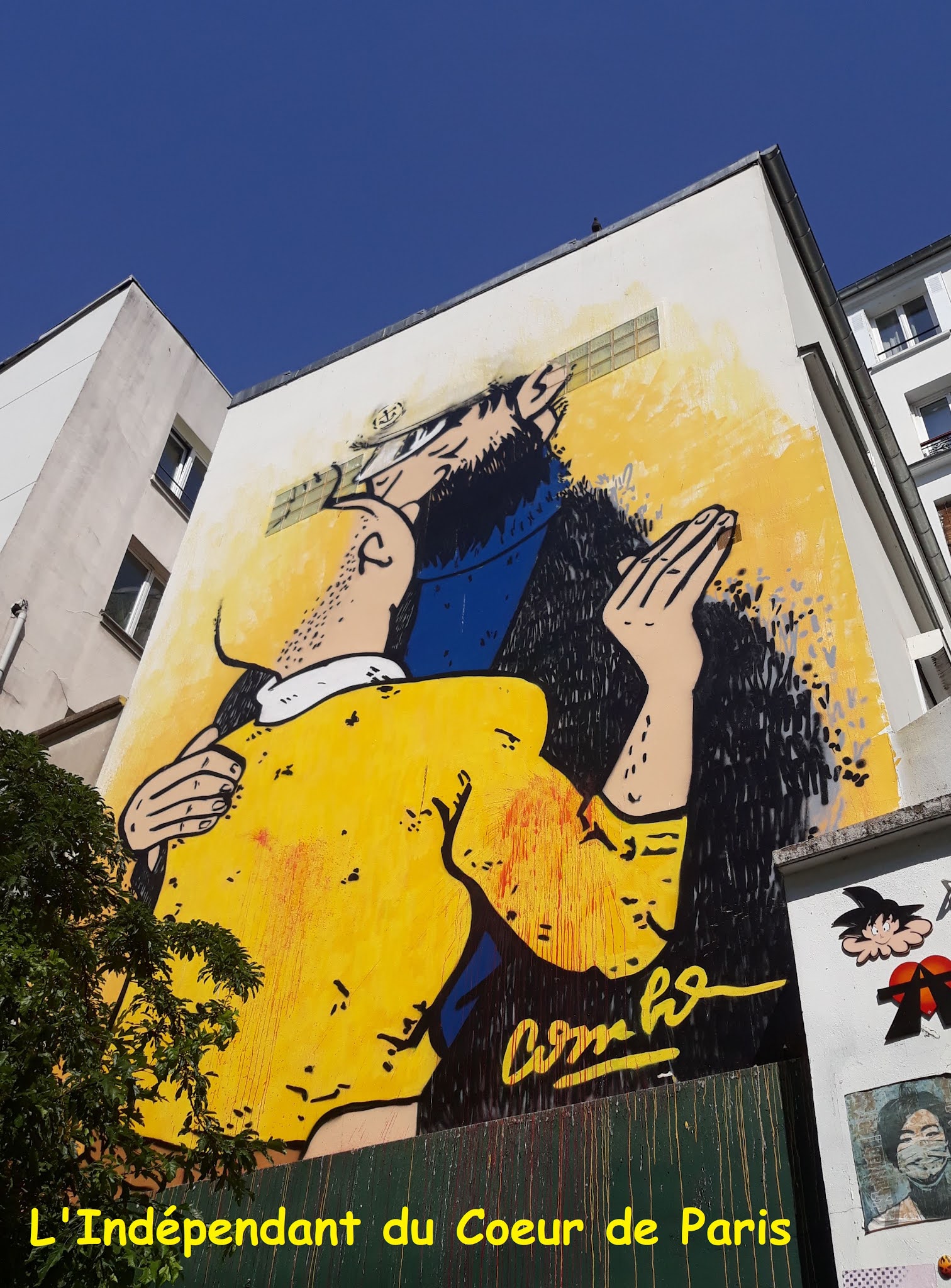 L'Indépendant du Coeur de Paris: MMCCL : Fresque "Tintin kissing" rue ...