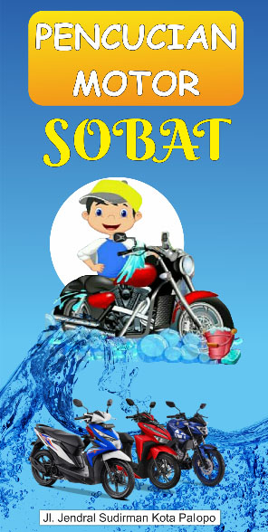 Desain Spanduk Banner Cuci Motor Gratis Format CorelDraw - Sobat-Tutorial
