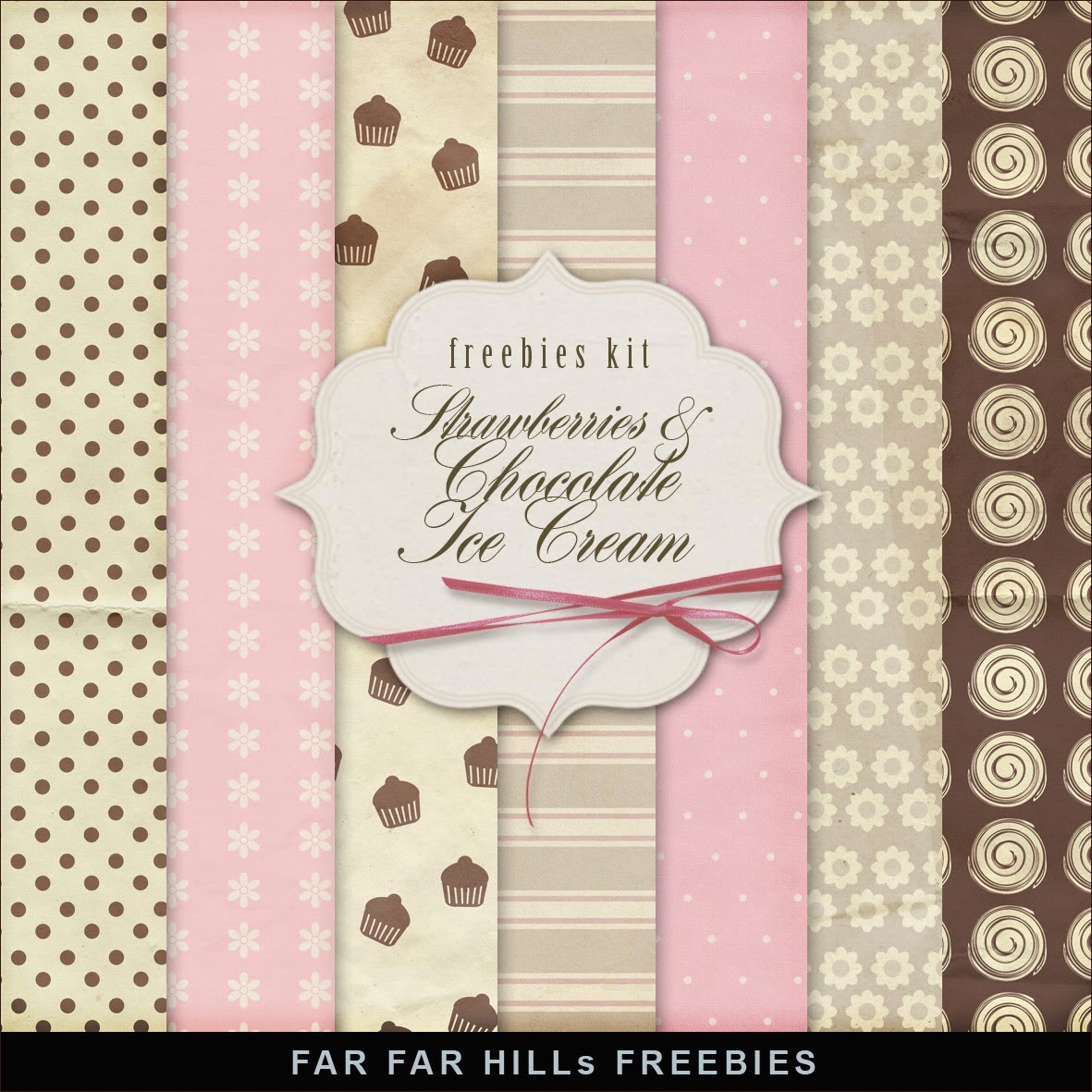 Freebies Kit - Strawberries with Сhocolate Ice Cream:Far Far Hill ...