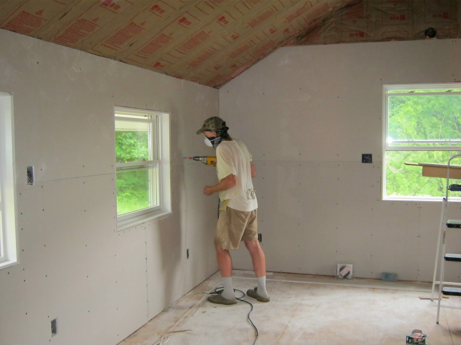 An Edible Forest Garden in Tennessee: Drywall is up