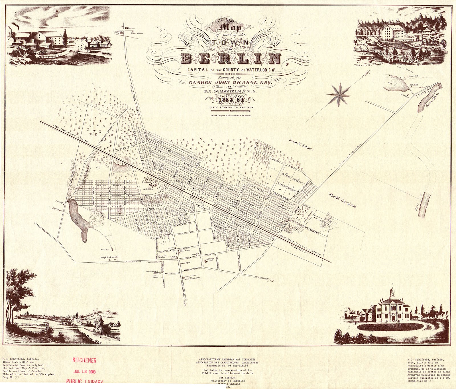 Illustrated map of Berlin, circa 1890-99 : r/kitchener