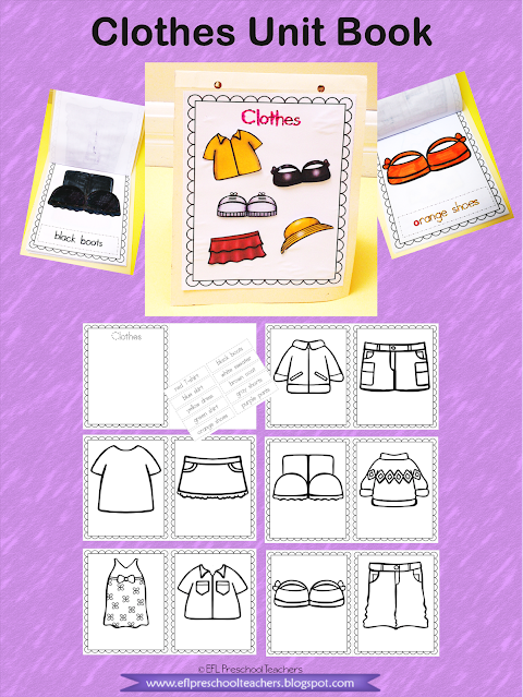 ESL/EFL Preschool Teachers: Clothes Unit Games and a Book for ...
