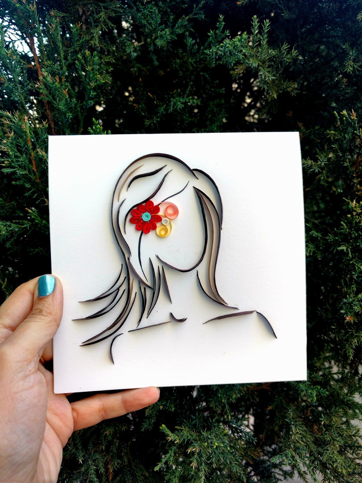 Happily Ever Crafter: Quilled Lady Silhouette