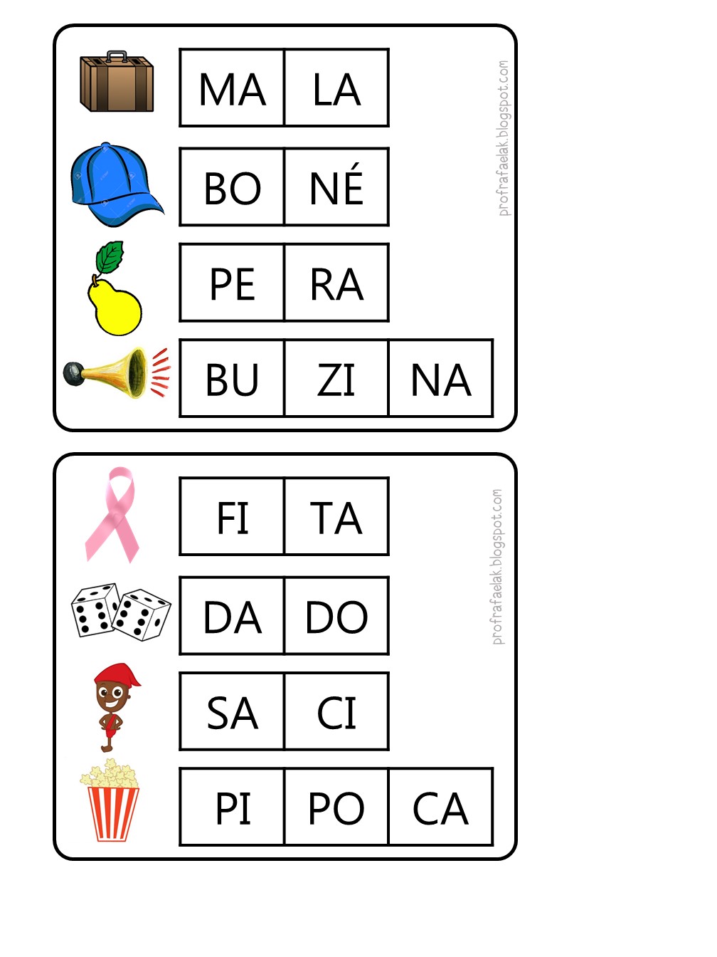 BINGO DE SÍLABAS – Criar Recriar Ensinar