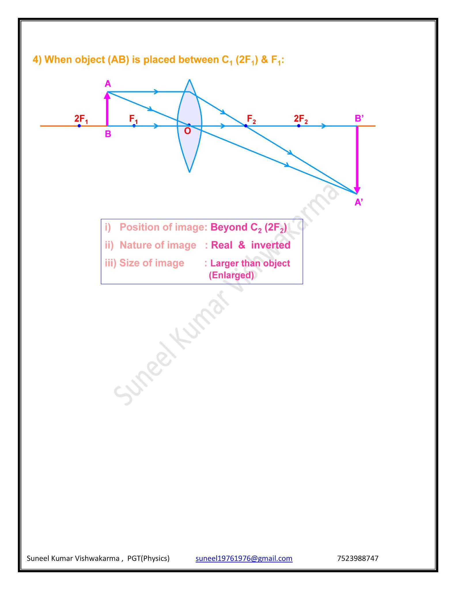 Refraction by Spherical Lenses