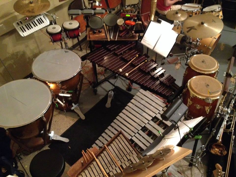 Dark, crowded spaces...Percussion in the pits of musical theater: Setups