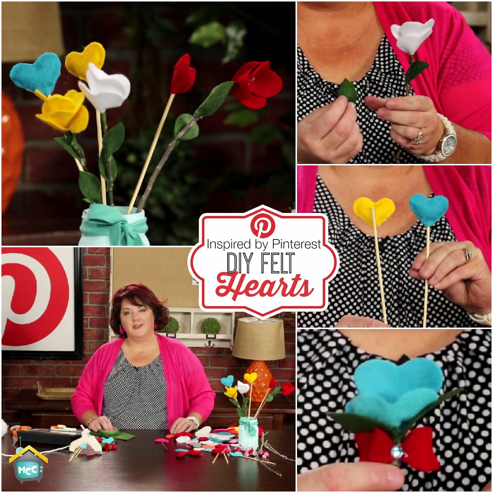 Allred Design Blog: Inspired by Pinterest: Felt Heart Craft Ideas