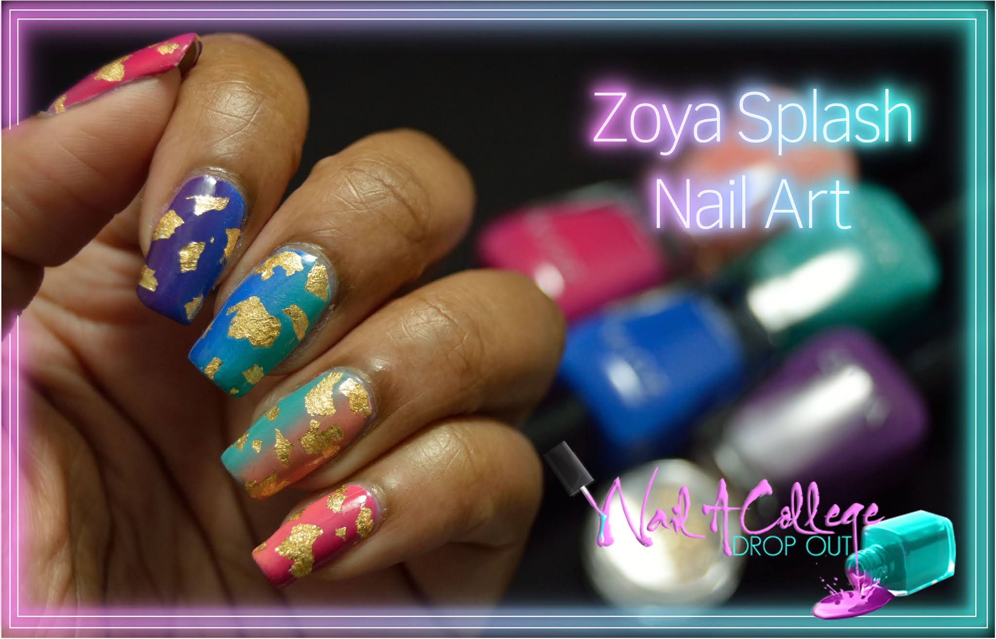 Nail A College Drop Out: Zoya Splash Nail Art
