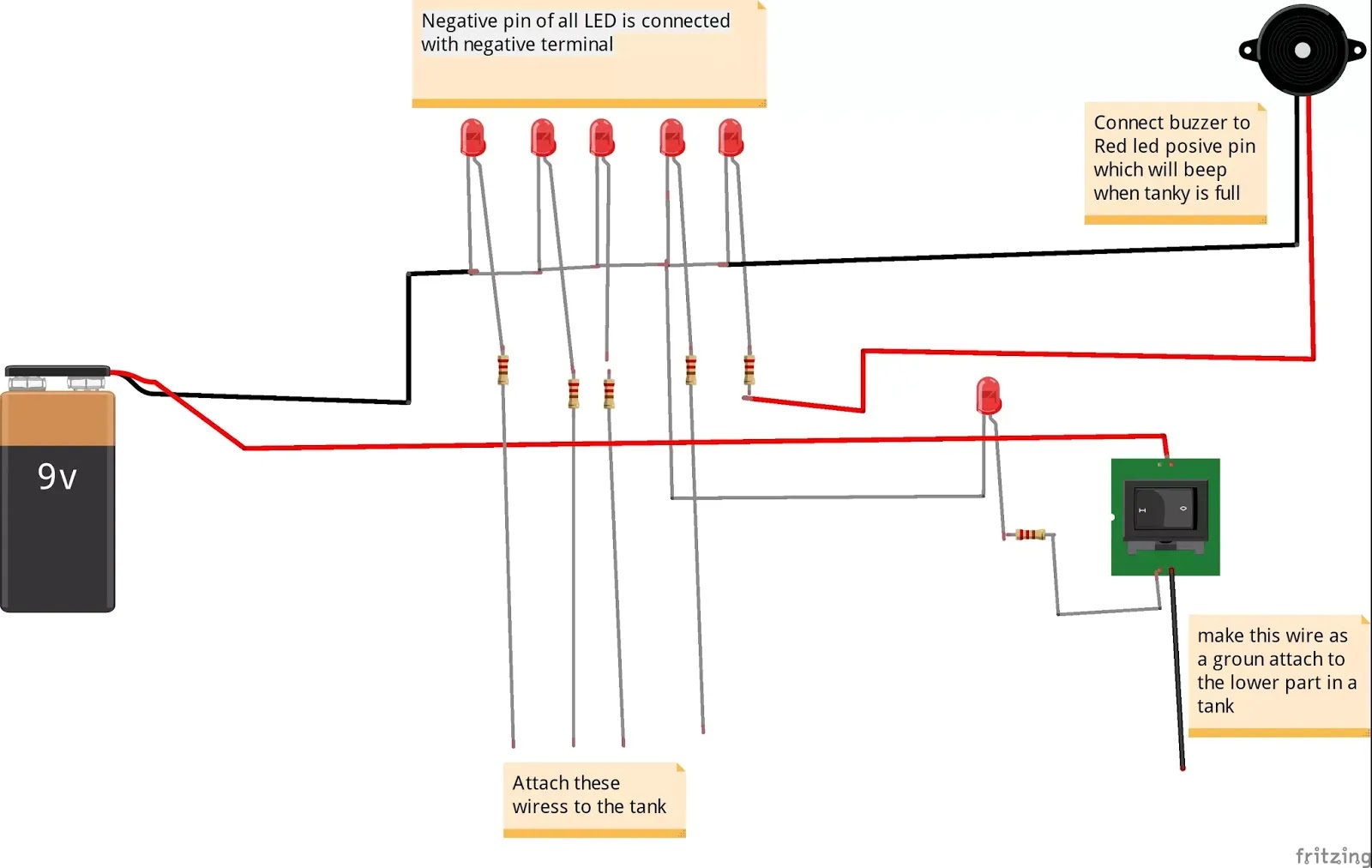 Water level indicator without IC