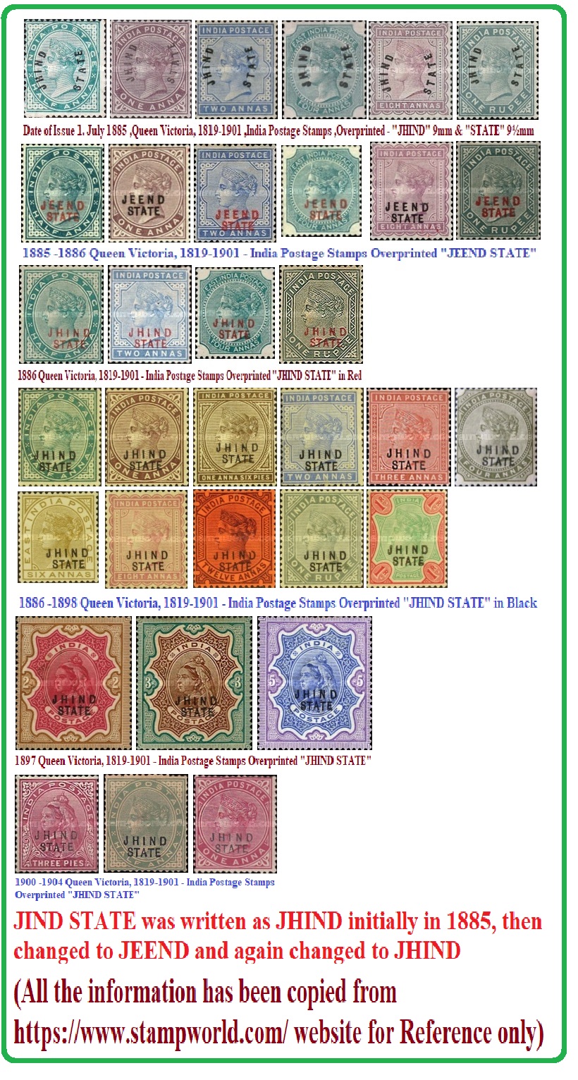 Jind princely state fiscal court fee/revenue/postage stamp