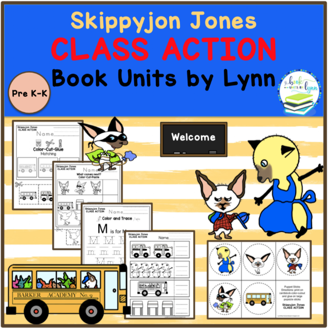 SKIPPYJON JONES CLASS ACTION BOOK UNIT ~ Book Units by Lynn