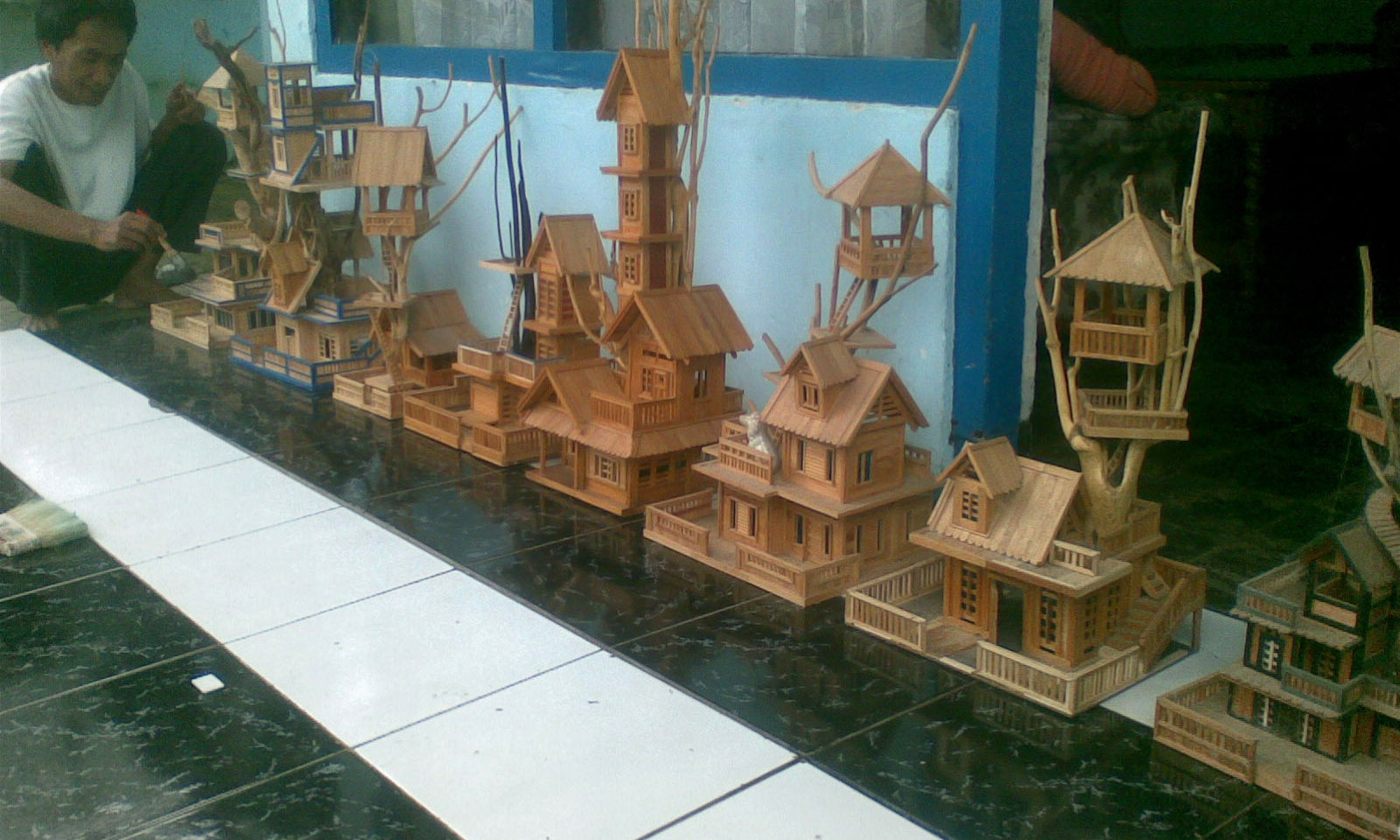 jualan uuuu: Handmade Miniatur Rumah Pohon dari kayu eskrim